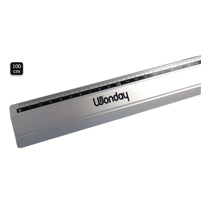 Règle de coupe aluminium 100 cm - Wonday